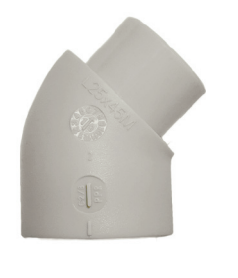 Polifusión » CODO 45° FUSIÓN SOCKET MACHO CLASE: 2,70°C, 8 BAR; 20°C 20 BAR - Polifusión